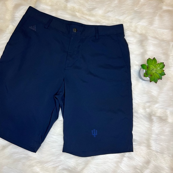 adidas | Shorts | Adidas Mens Indiana Iu Logo Golf Shorts Navy 34 ...